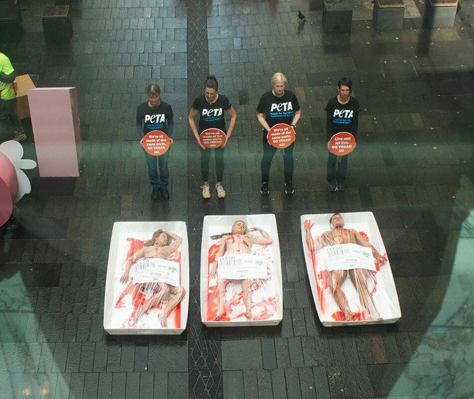‘Human Meat’ Served Up in Sydney Mall - News - PETA Australia
